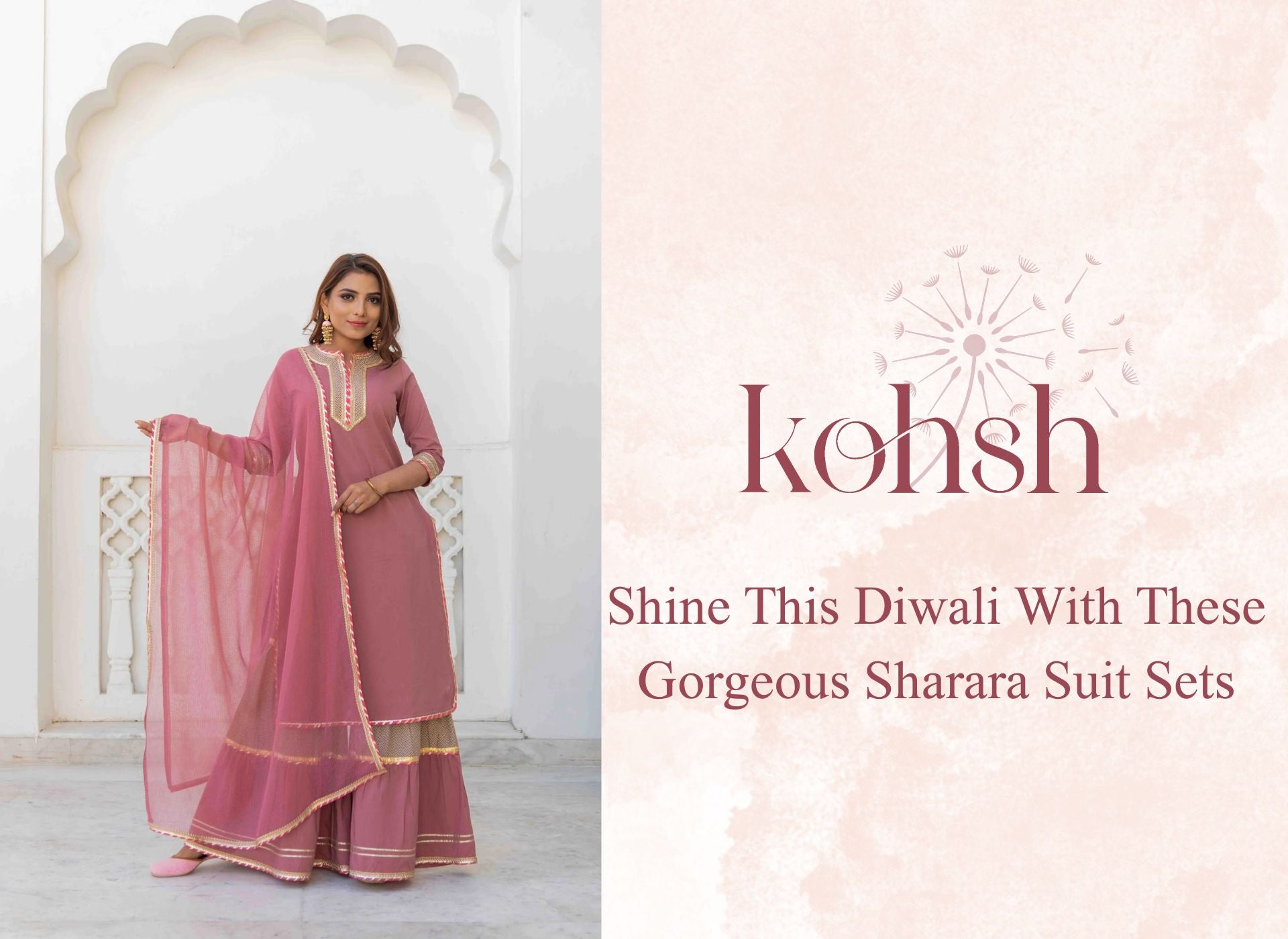 Shine This Diwali With Gorgeous Sharara Suit Sets | Kohsh